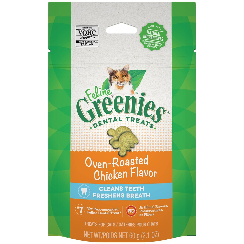 FELINE GREENIES™ Dental Treats Oven Roasted Chicken Flavor - George ...